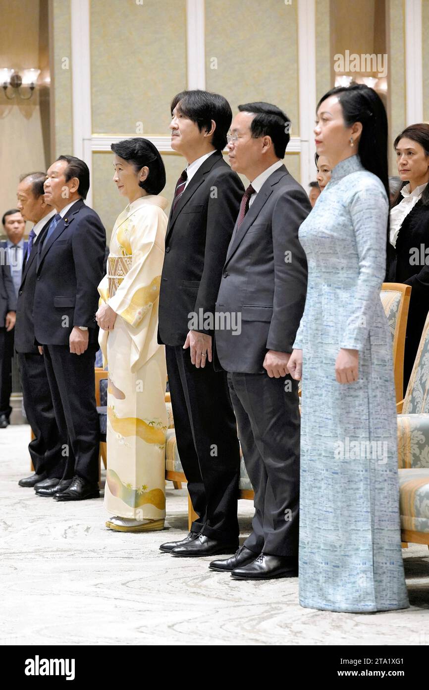 Vietnamese President Võ Văn Thưởng and his wife Phan Thị Thanh Tâm ...