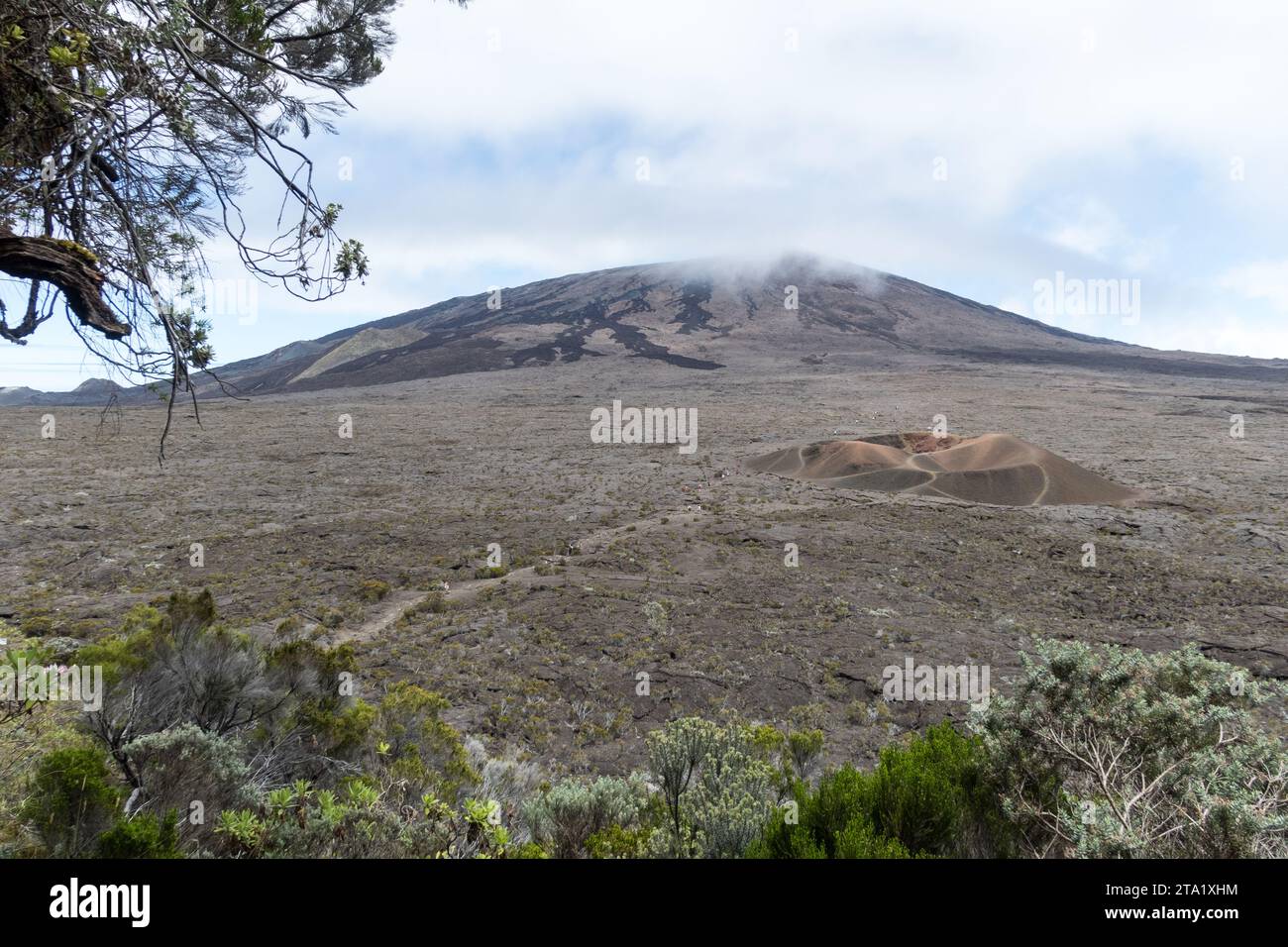 Ancient crater of the Piton de la Fournaise volcano, Reunion Island ...