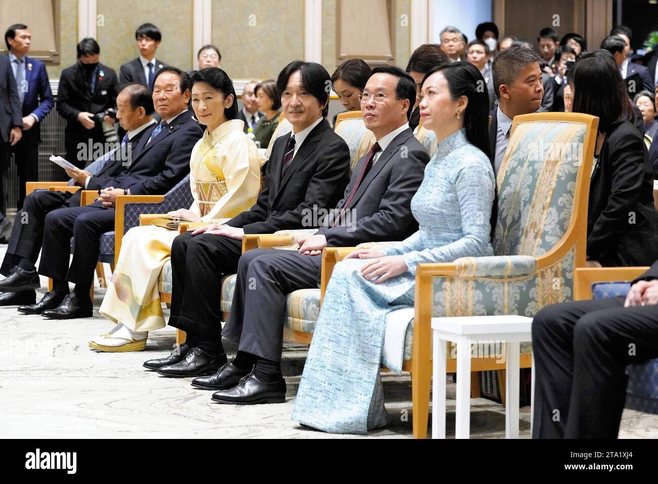 Vietnamese President Võ Văn Thưởng and his wife Phan Thị Thanh Tâm ...
