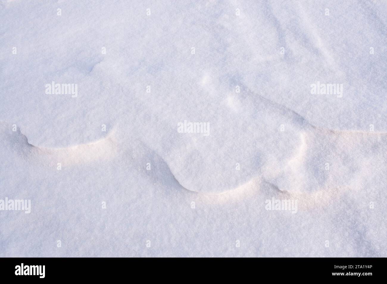 Winter wavy background of snowy surface. Natural snow texture. Fancy ...