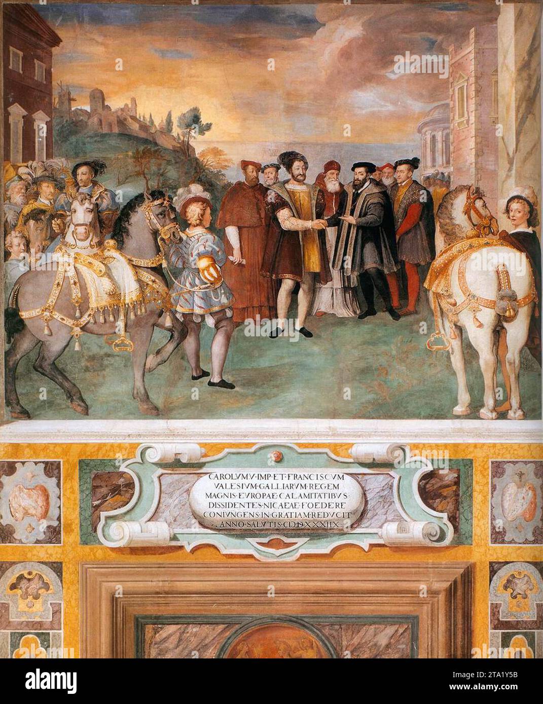 Scene from the History of the Farnese Family 1562-63 by Taddeo Zuccaro ...