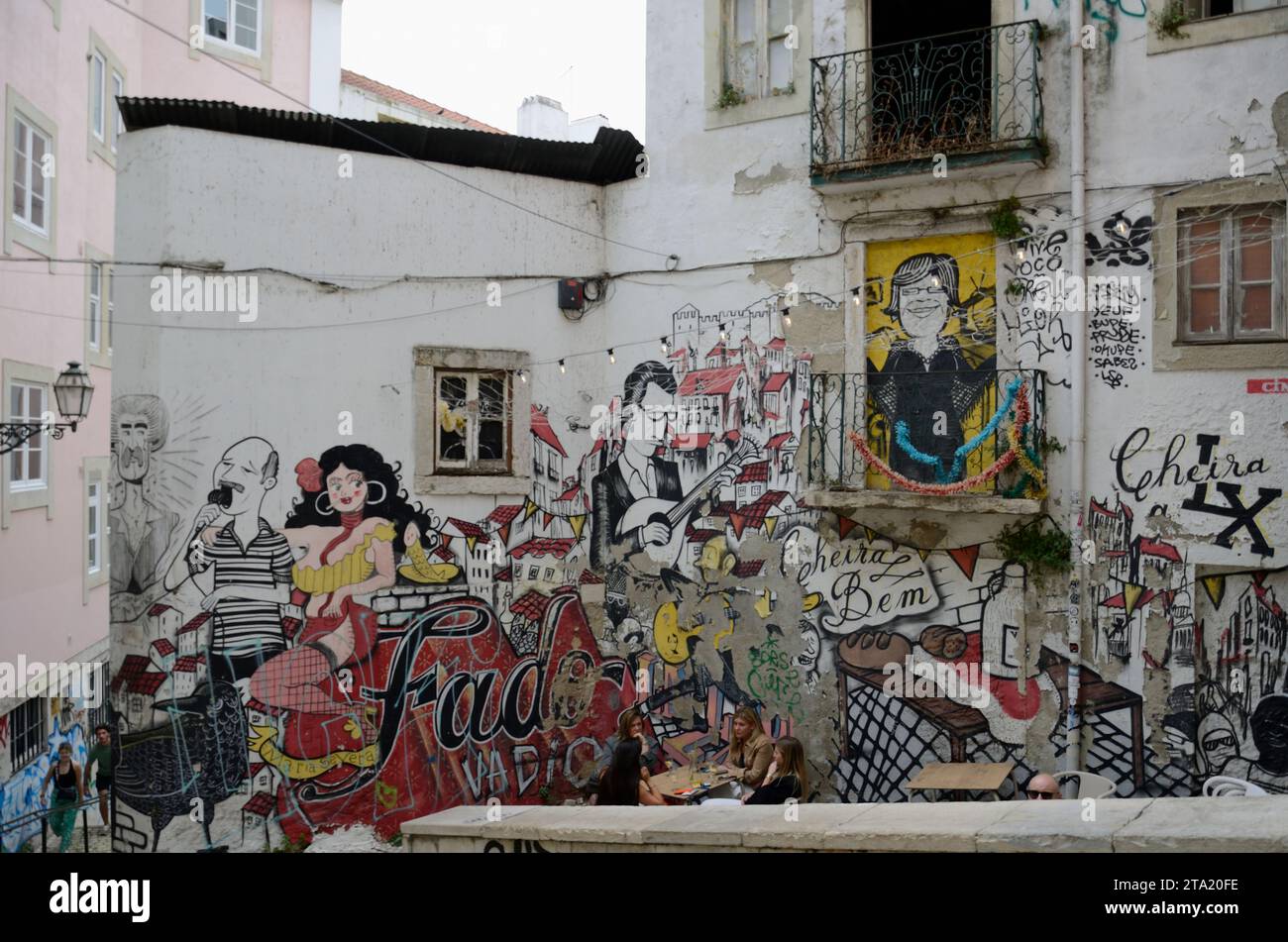 Lisbon fado graffiti hi-res stock photography and images - Alamy