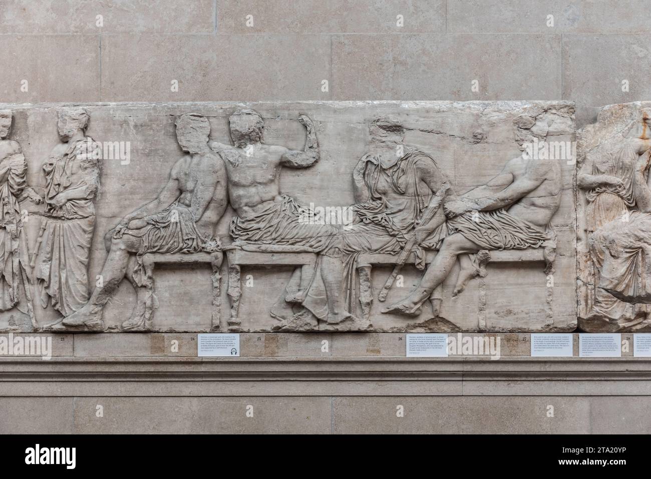 London, UK. August 2nd 2023 The Elgin Marbles, a collection of Greek sculptures from the ...