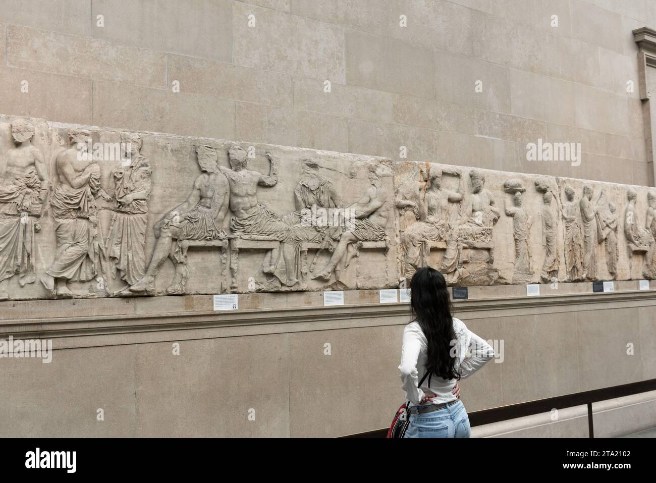 London, UK. August 2nd 2023 The Elgin Marbles, a collection of Greek sculptures from the ...