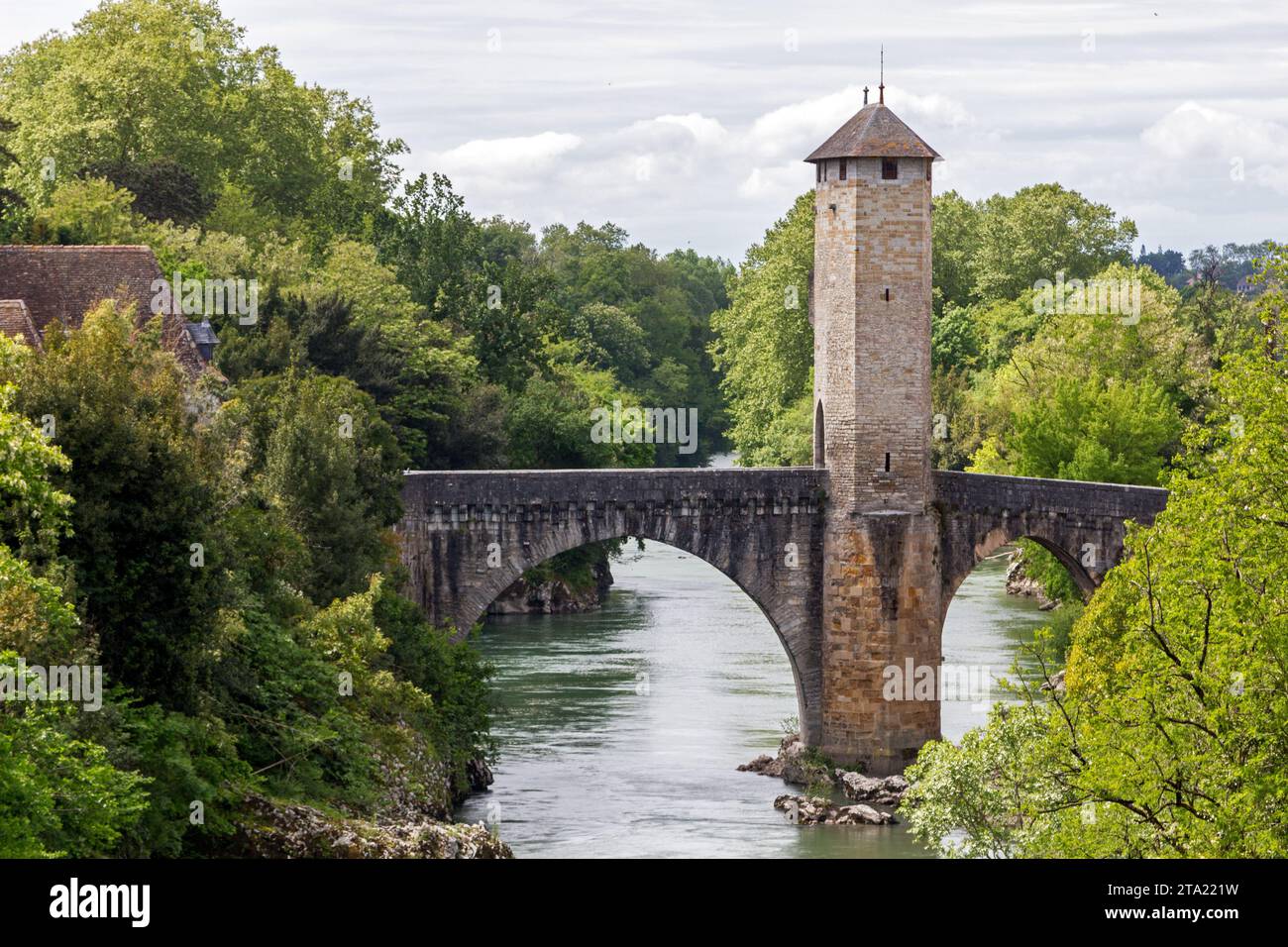 The 13th century fortified Old Bridge, classified as a historic ...