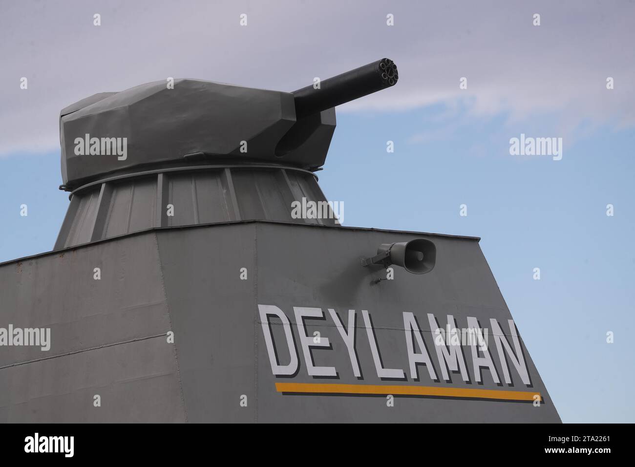 Bandar-e Anzali, Gilan, Iran. 27th Nov, 2023. Deilaman destroyer is ...