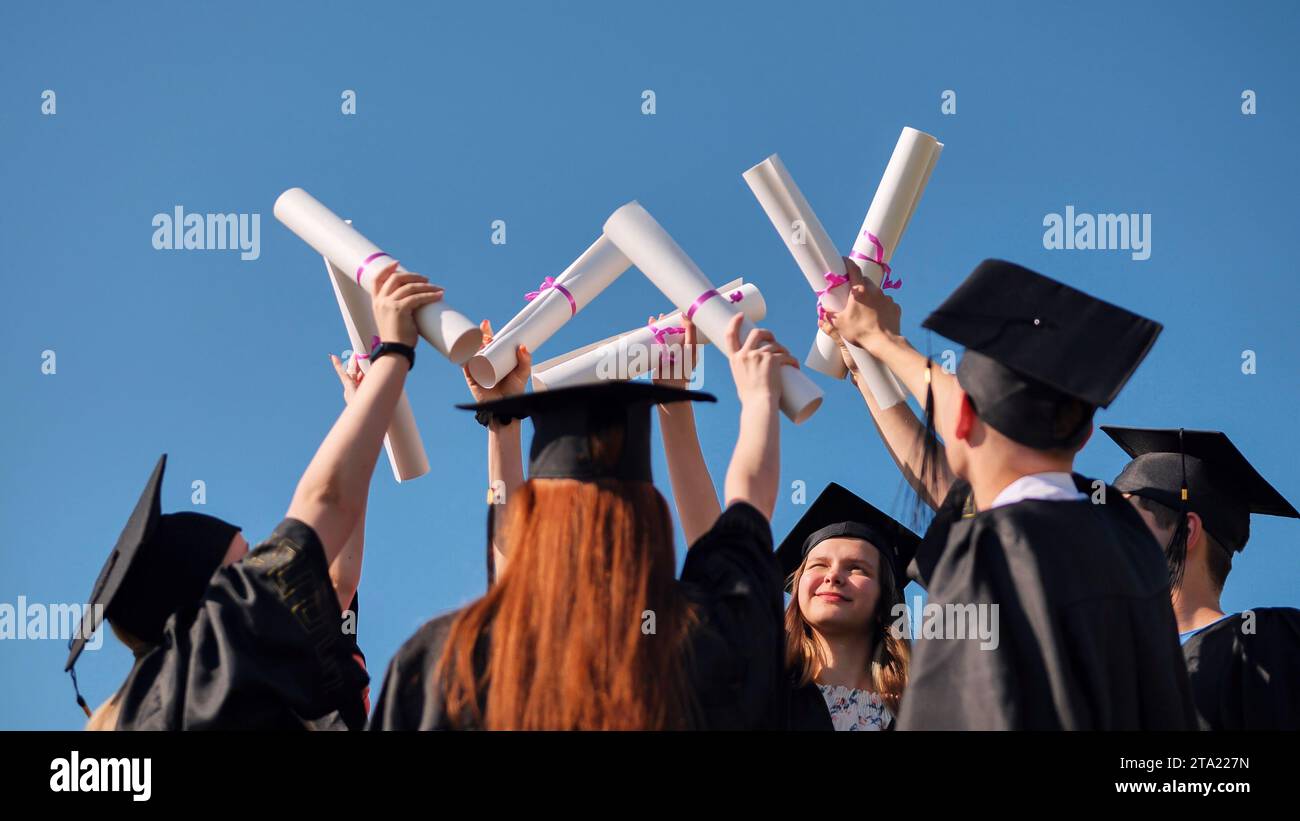 Piecing diplomas hi-res stock photography and images - Alamy