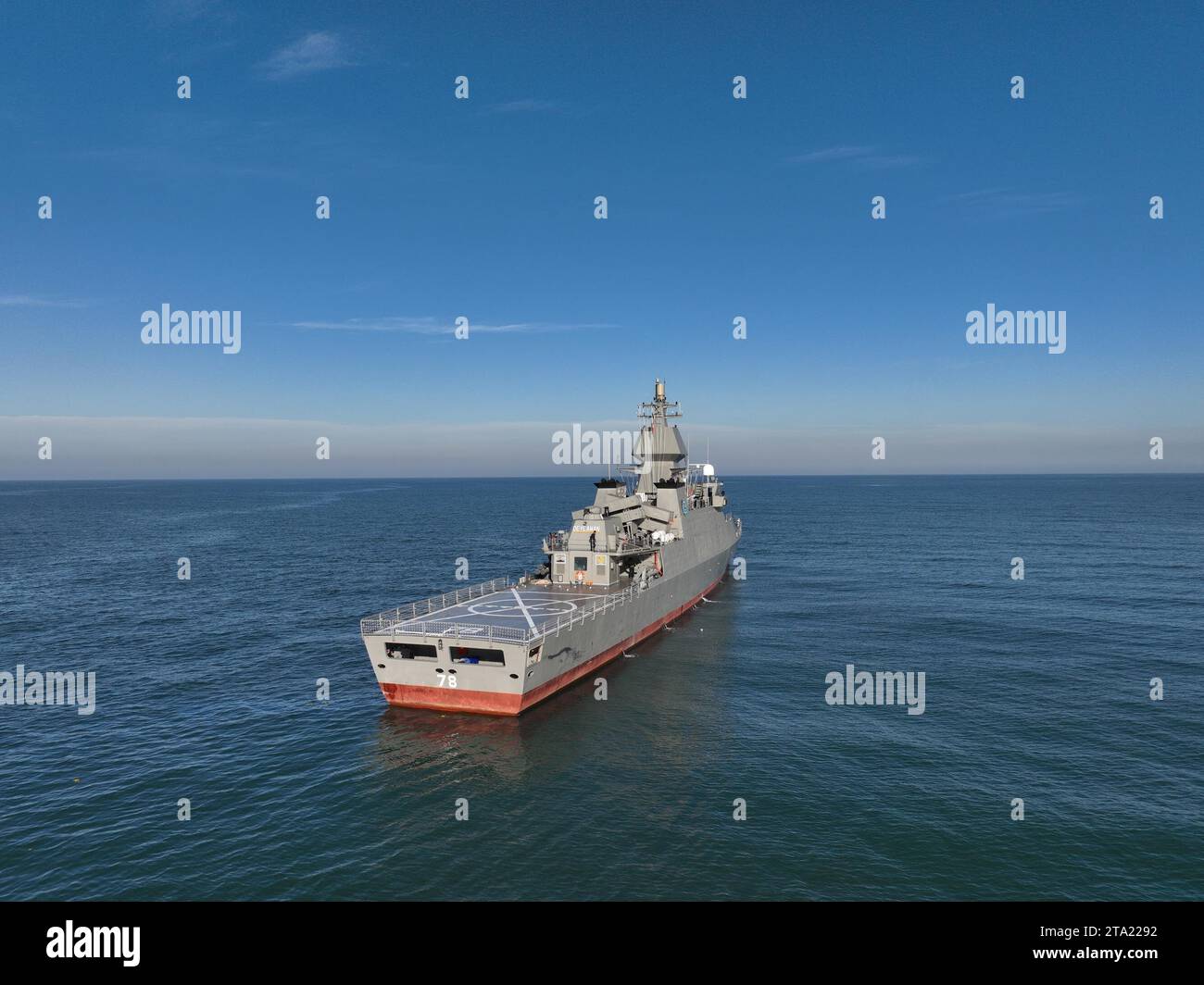Bandar-e Anzali, Gilan, Iran. 27th Nov, 2023. Deilaman destroyer moves ...