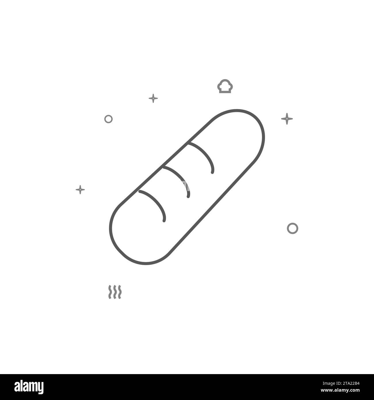 Baguette bread on modern Stock Vector Images - Alamy