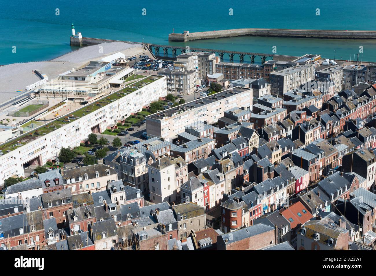 View of Le Treport, Le Treport, Seine-Maritime, Normandy, Estuary of ...