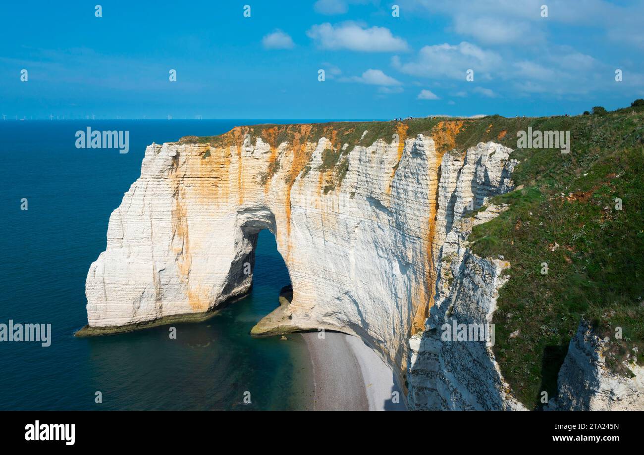 Rocky coast, cliffs, chalk cliffs, Manneport, Etretat, Etretat ...