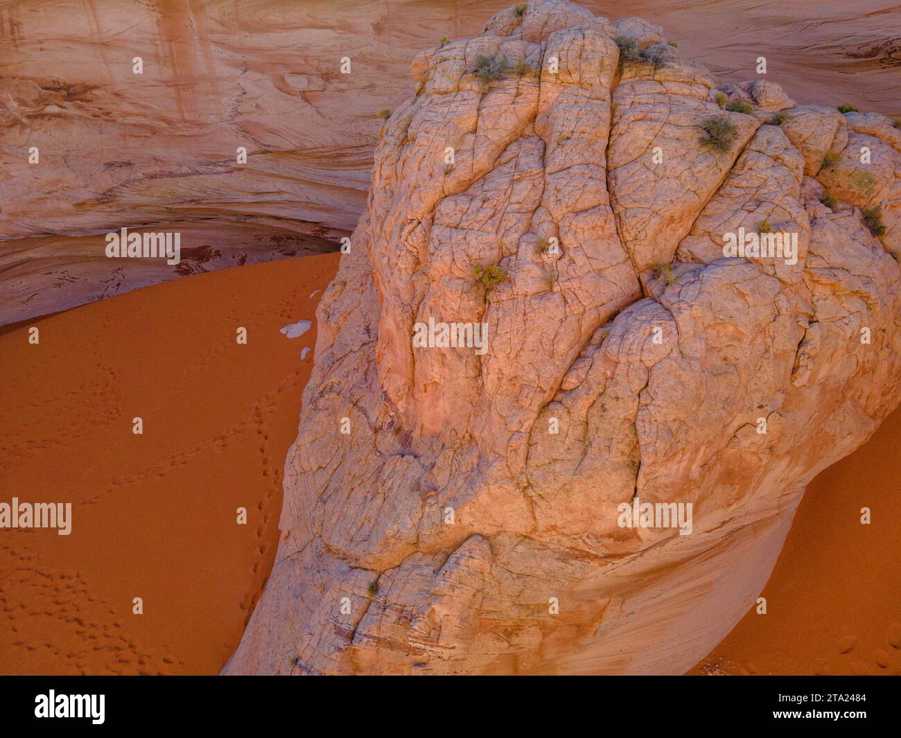 Photograph of the Cosmic Ashtray, a uniquely eroded sandstone formation ...