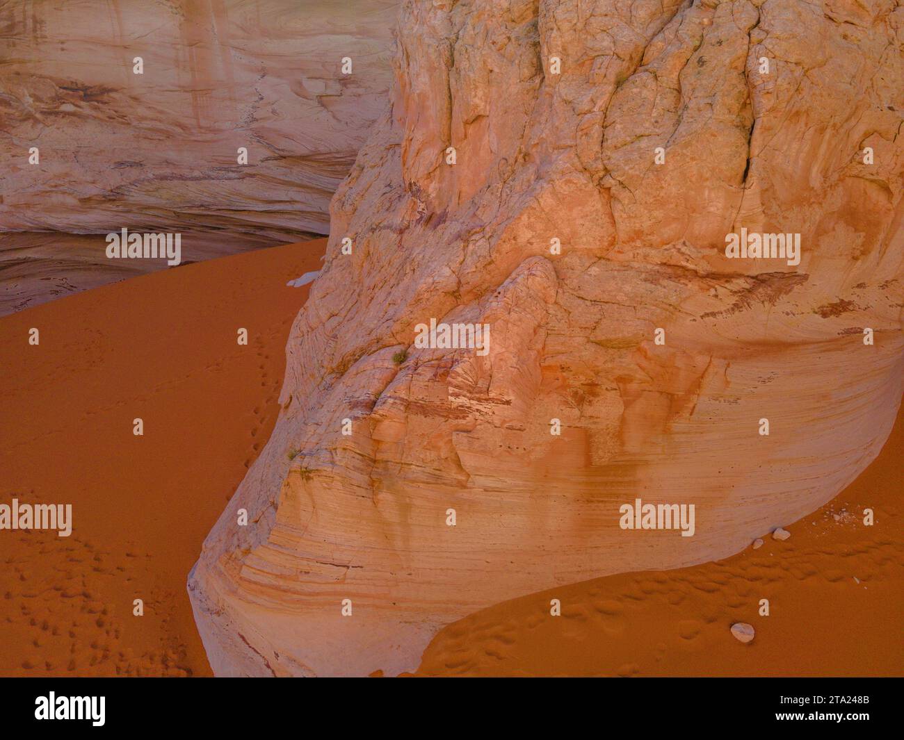 Photograph of the Cosmic Ashtray, a uniquely eroded sandstone formation ...