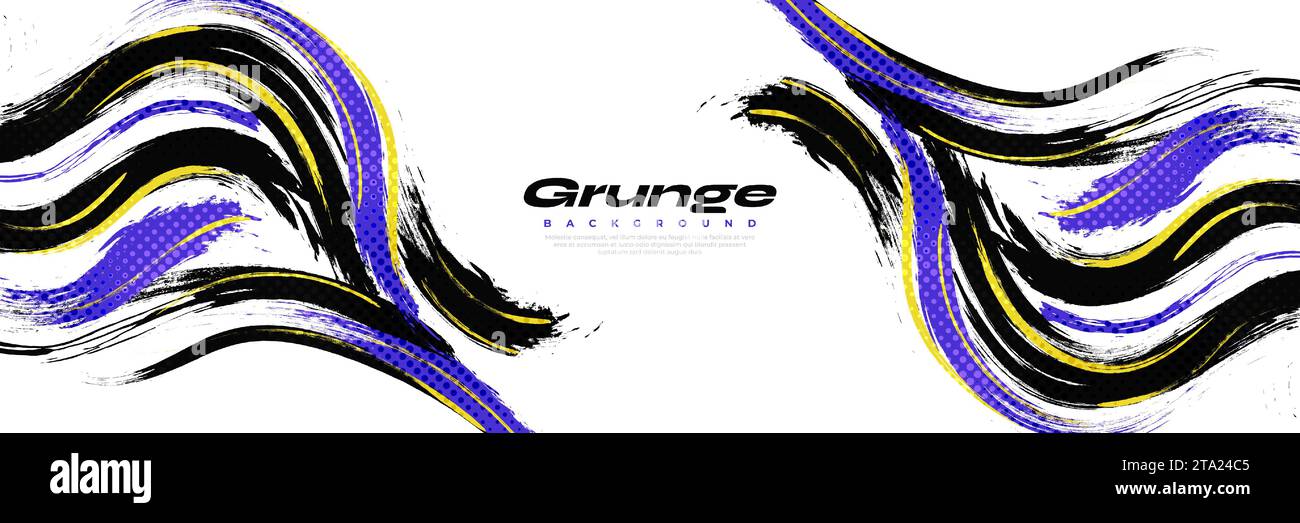 Abstract Grunge Brush Background with Sporty Style and Halftone Effect ...