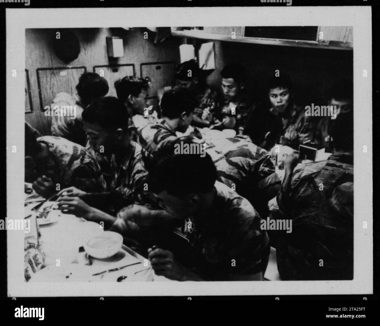 ARVN (Army of the Republic of Vietnam) soldiers conduct military ...