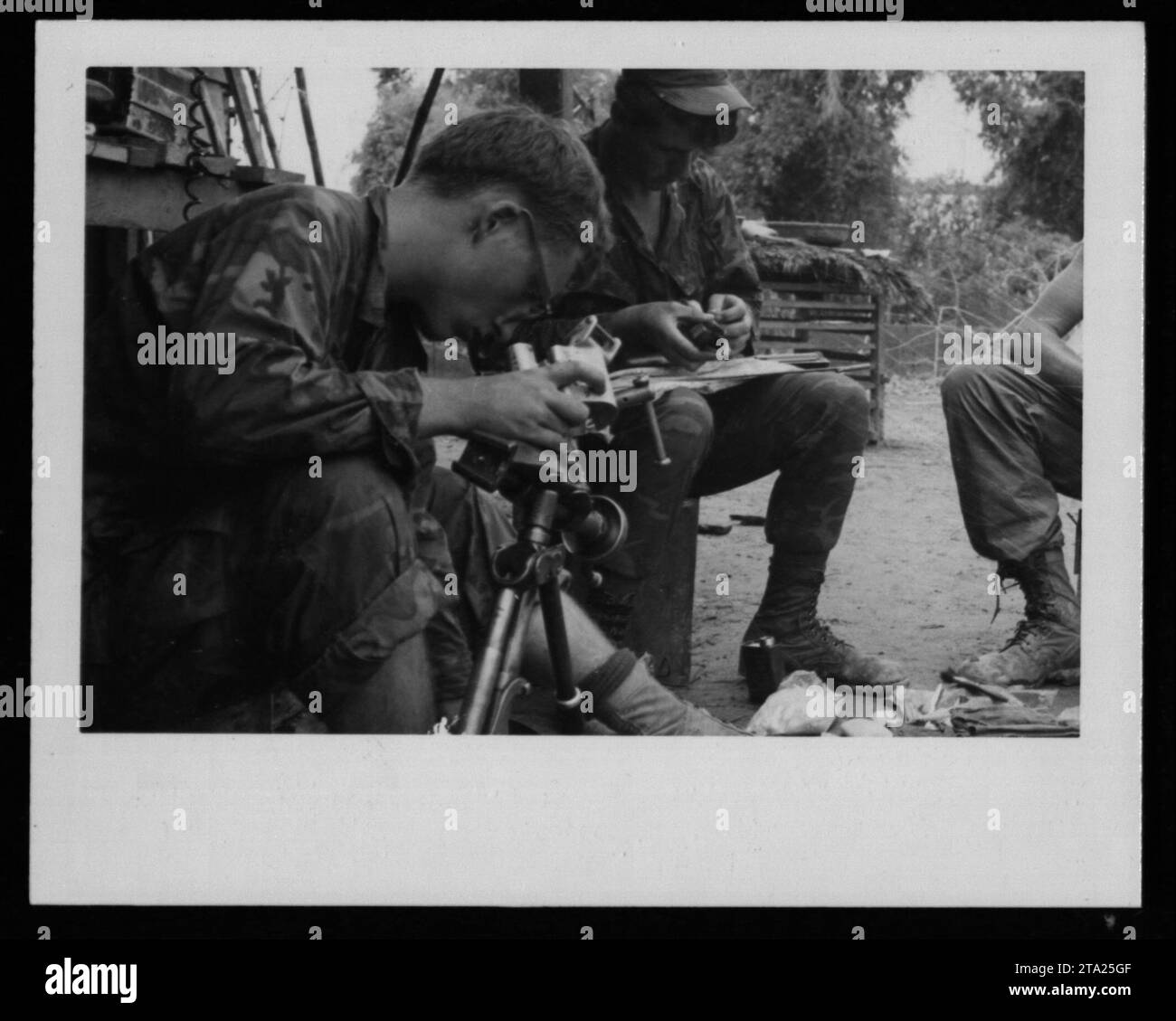 American soldiers in the workshop Black and White Stock Photos & Images ...