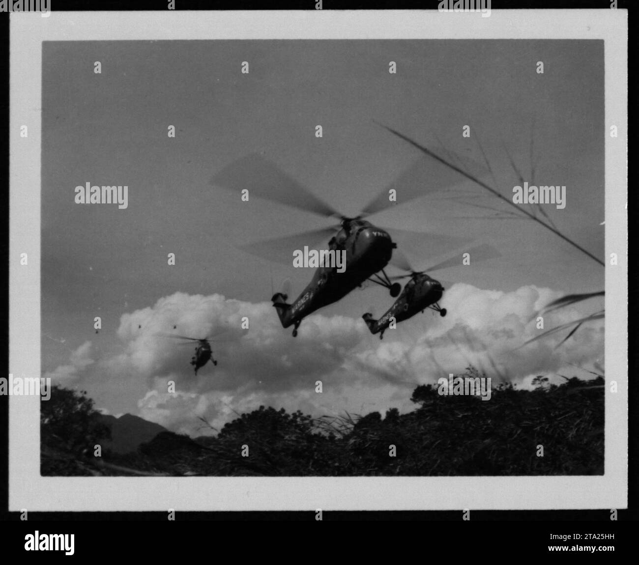 American military helicopters UH-34 captured during the Vietnam War on ...