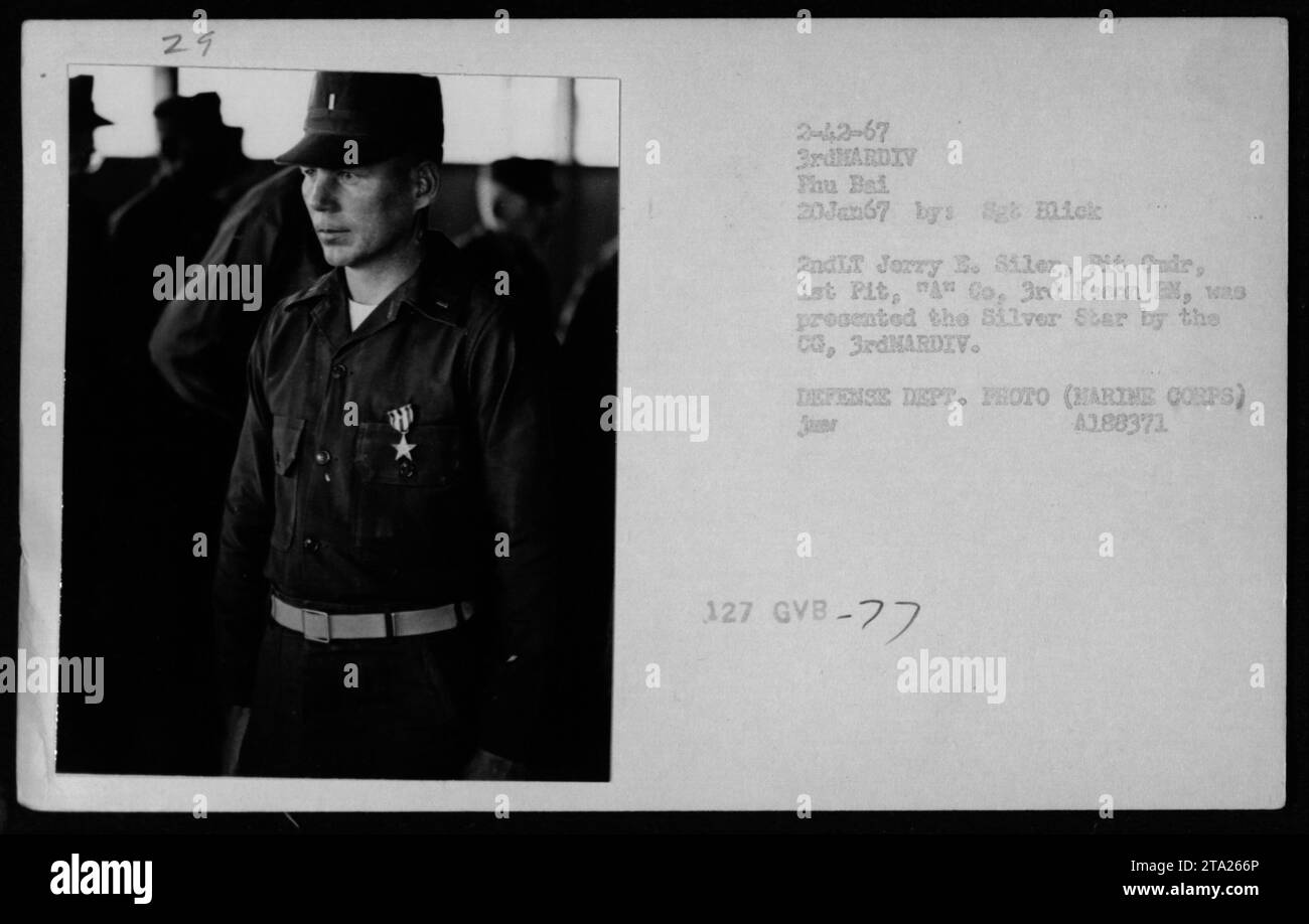 On January 20, 1967, at Fhu Bai, Vietnam, Second Lieutenant Jerry E ...