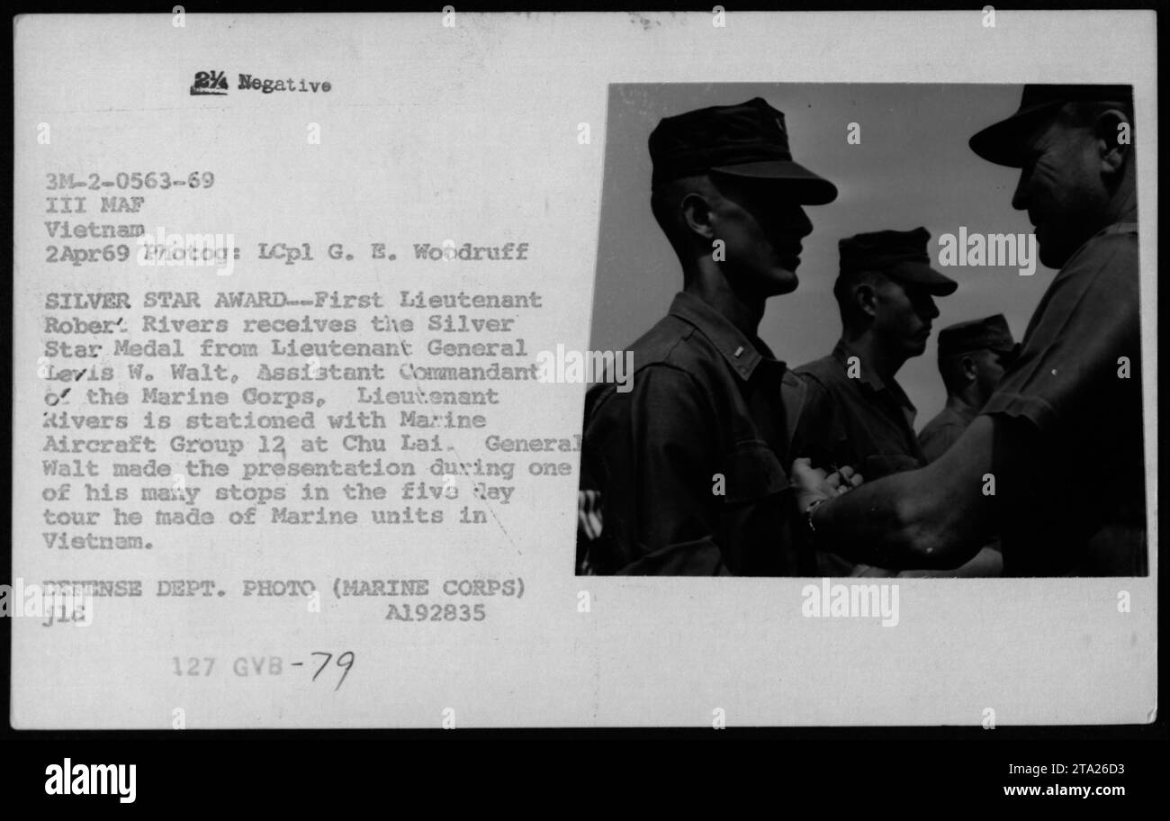 On April 2, 1969, First Lieutenant Robert Rivers received the Silver ...