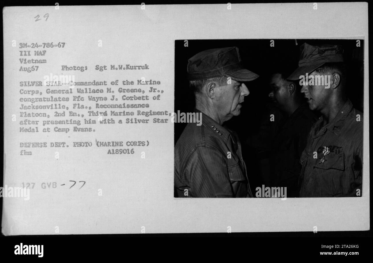 General wallace h greene jr hi-res stock photography and images - Alamy