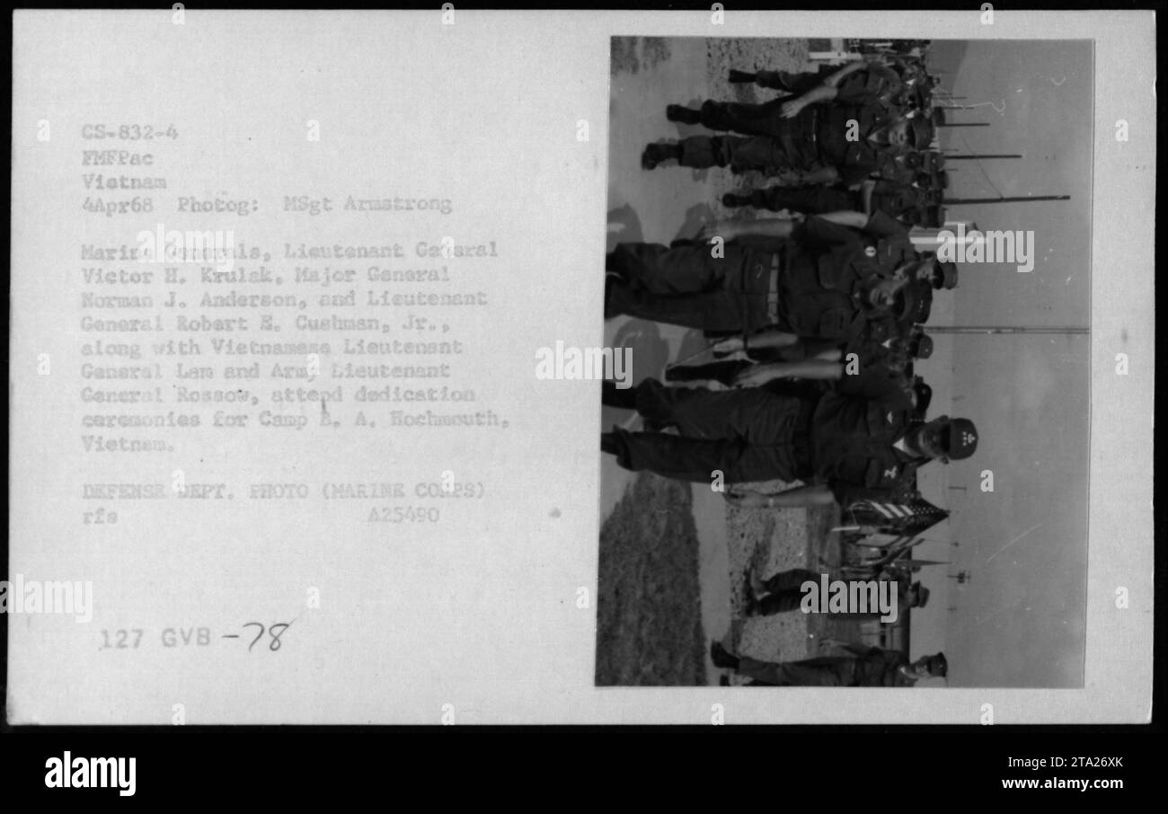 Lieutenant Generals Victor H. Krulak, Robert E. Cushman Jr., and ...