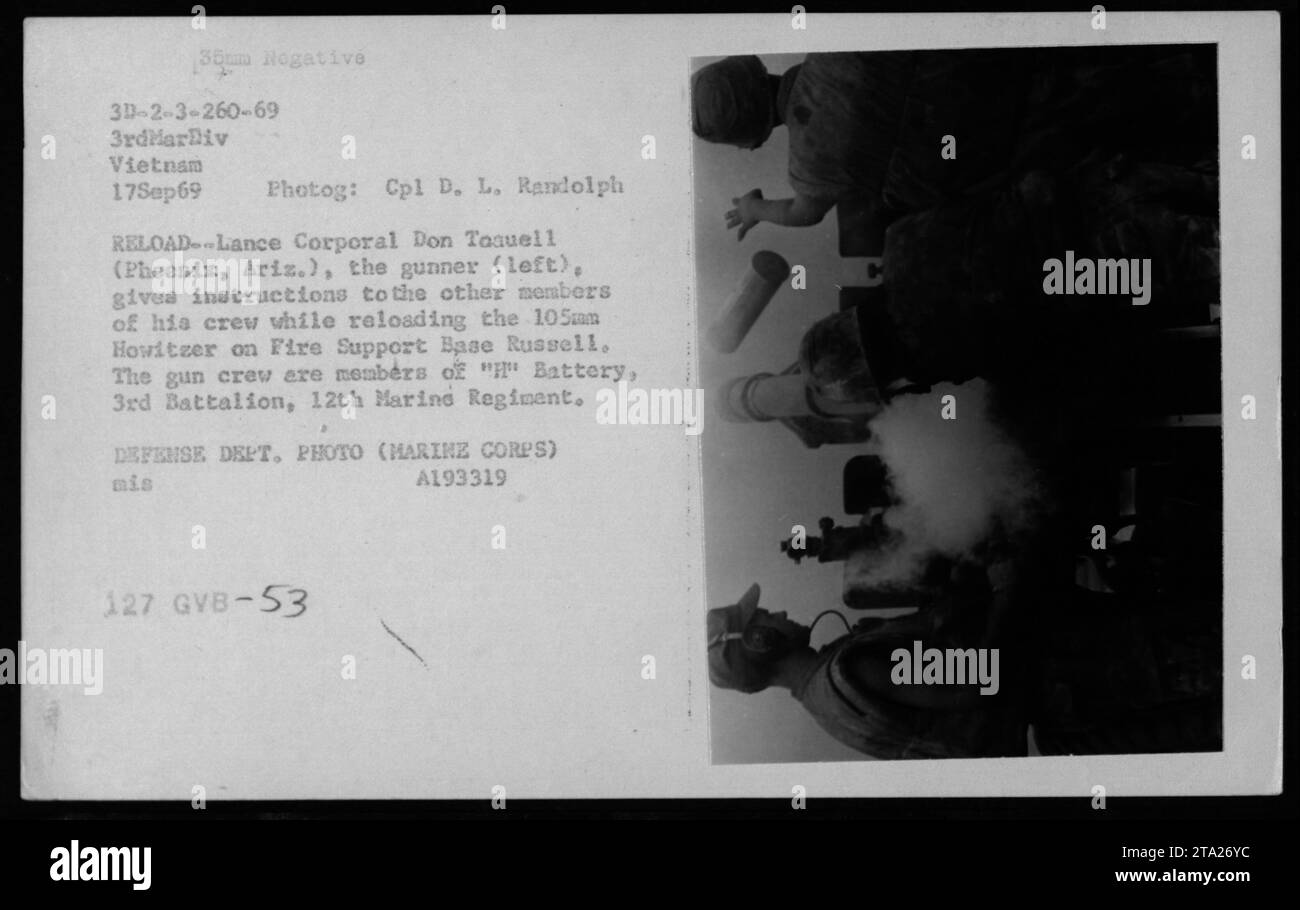 "Members of 'H' Battery, 3rd Battalion, 12th Marine Regiment ...