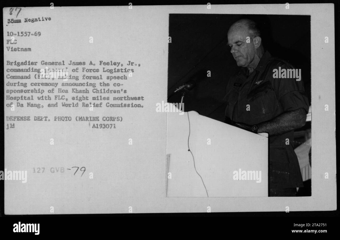 In 1969, Brigadier General James A. Feeley Jr. announced the co ...