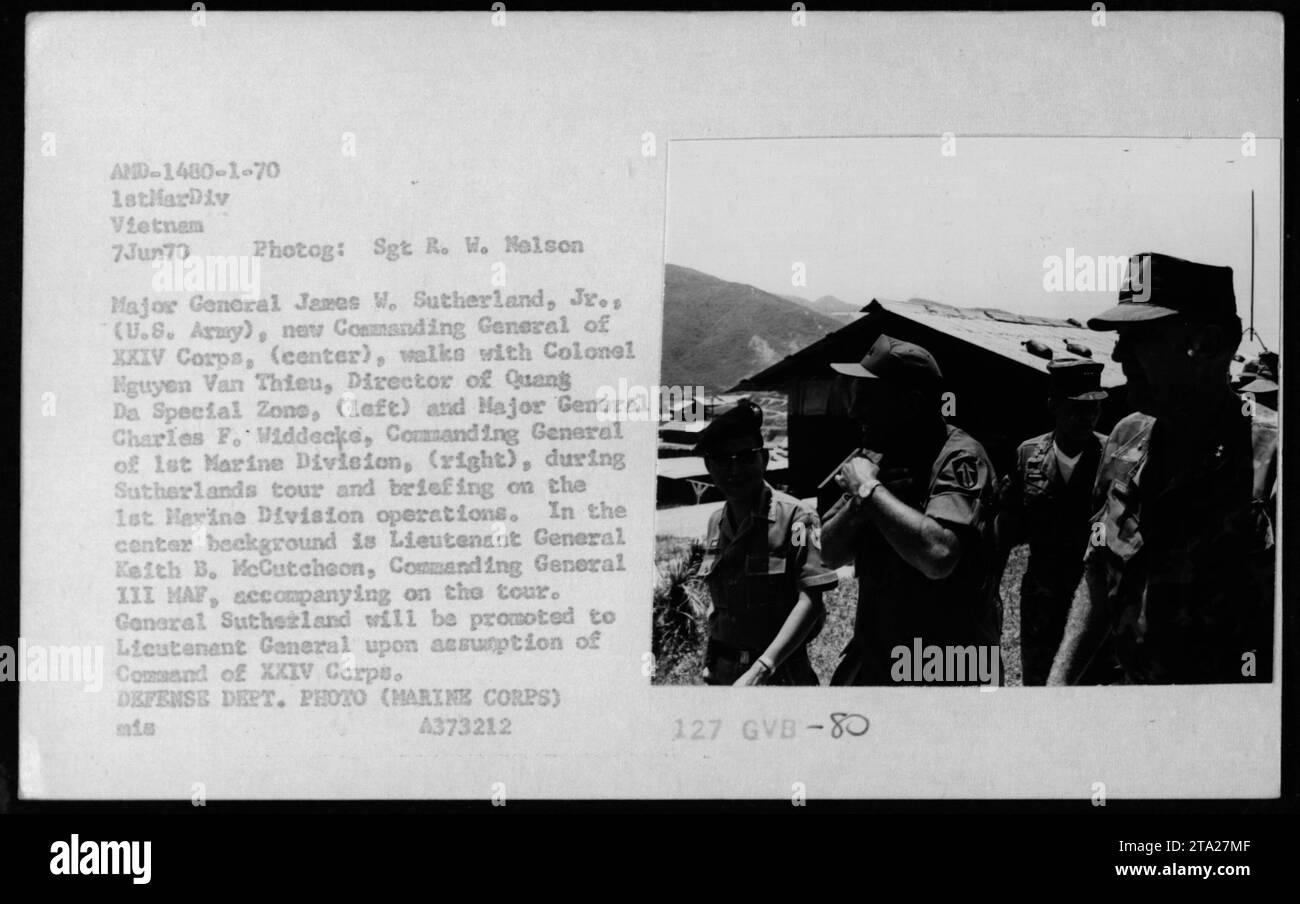 Major General James W. Sutherland, Jr., the new Commanding General of ...