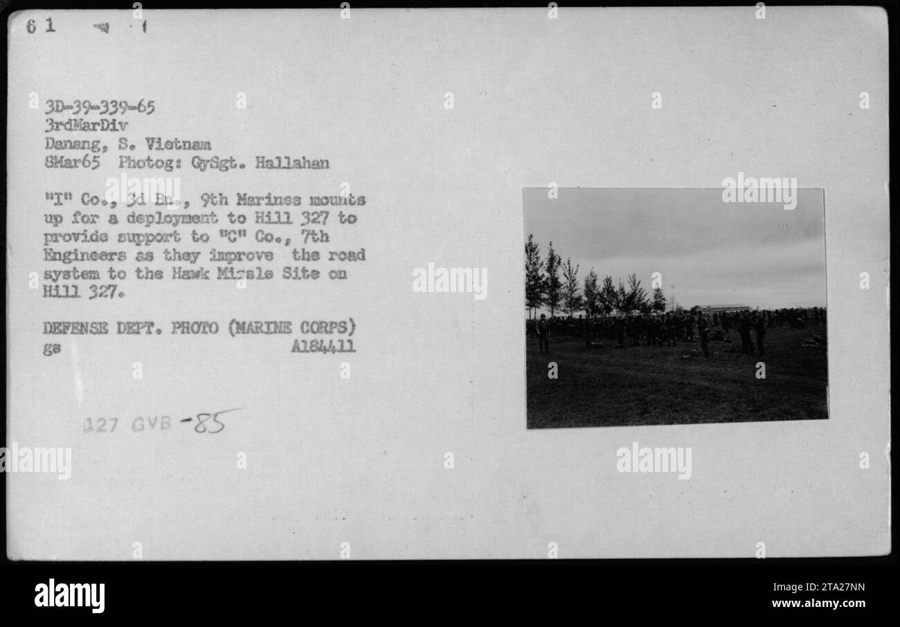 U.S. Marines from "T" Company, 3rd Battalion, 9th Marines prepare for ...