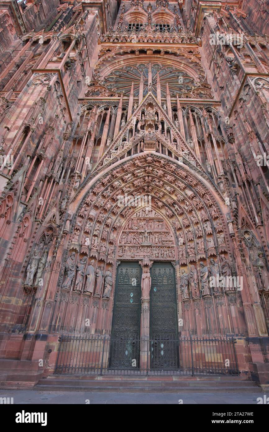 Main portal with tympanum, from UNESCO Notre-Dame Cathedral, view ...