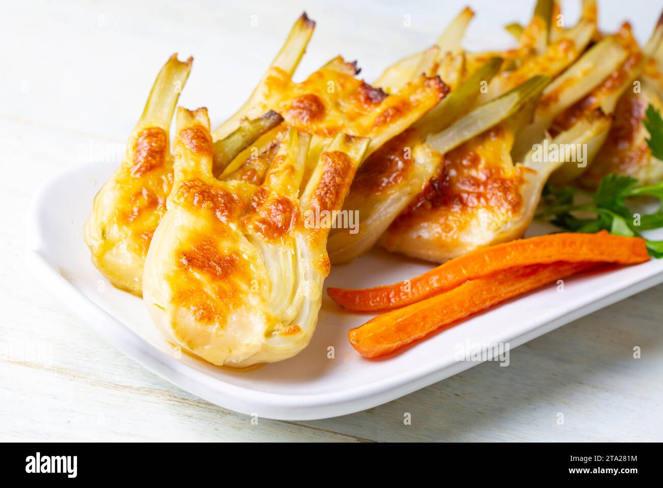 Roasted Fennel with Cheese. Sliced fennel oven roasted in olive oil ...