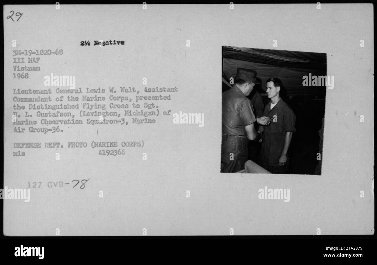 In 1968, Lieutenant General Lewis W. Walt awarded the Distinguished ...