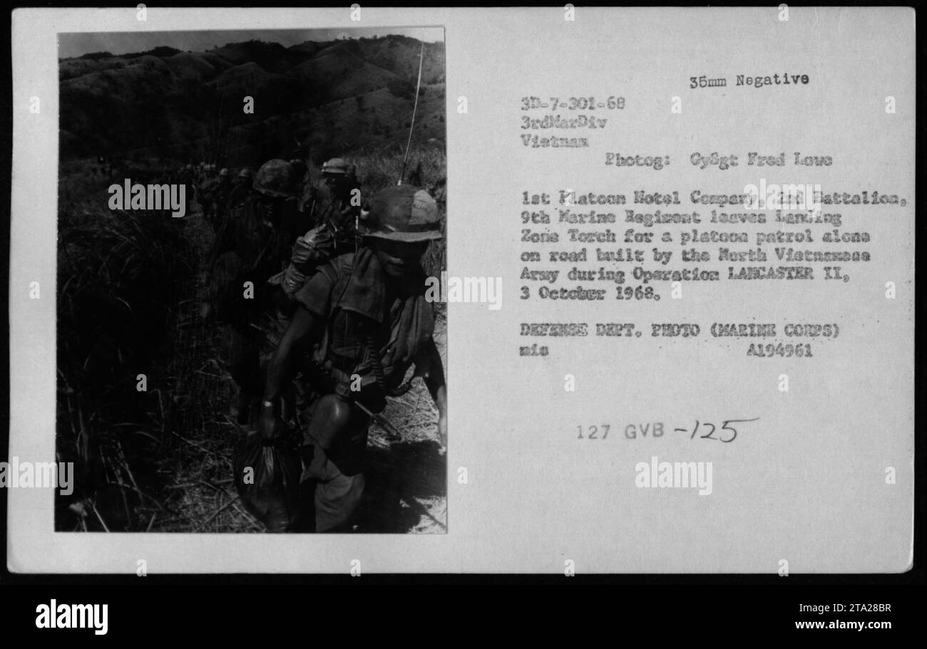 Marines from 1st Platoon, Hotel Company, 2nd Battalion, 9th Marines ...