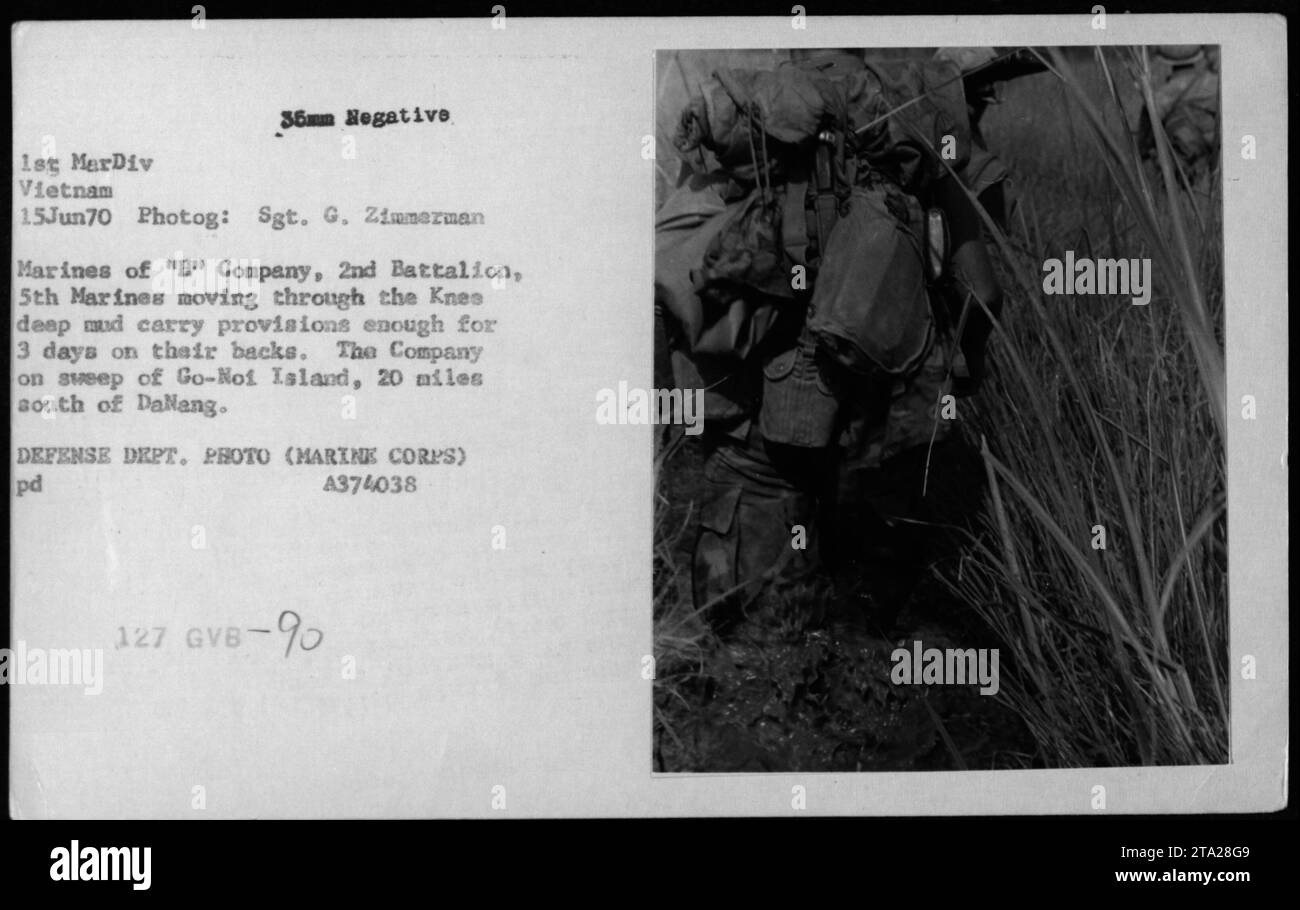 H Company, 2nd Battalion, 5th Marines carried supplies through knee ...