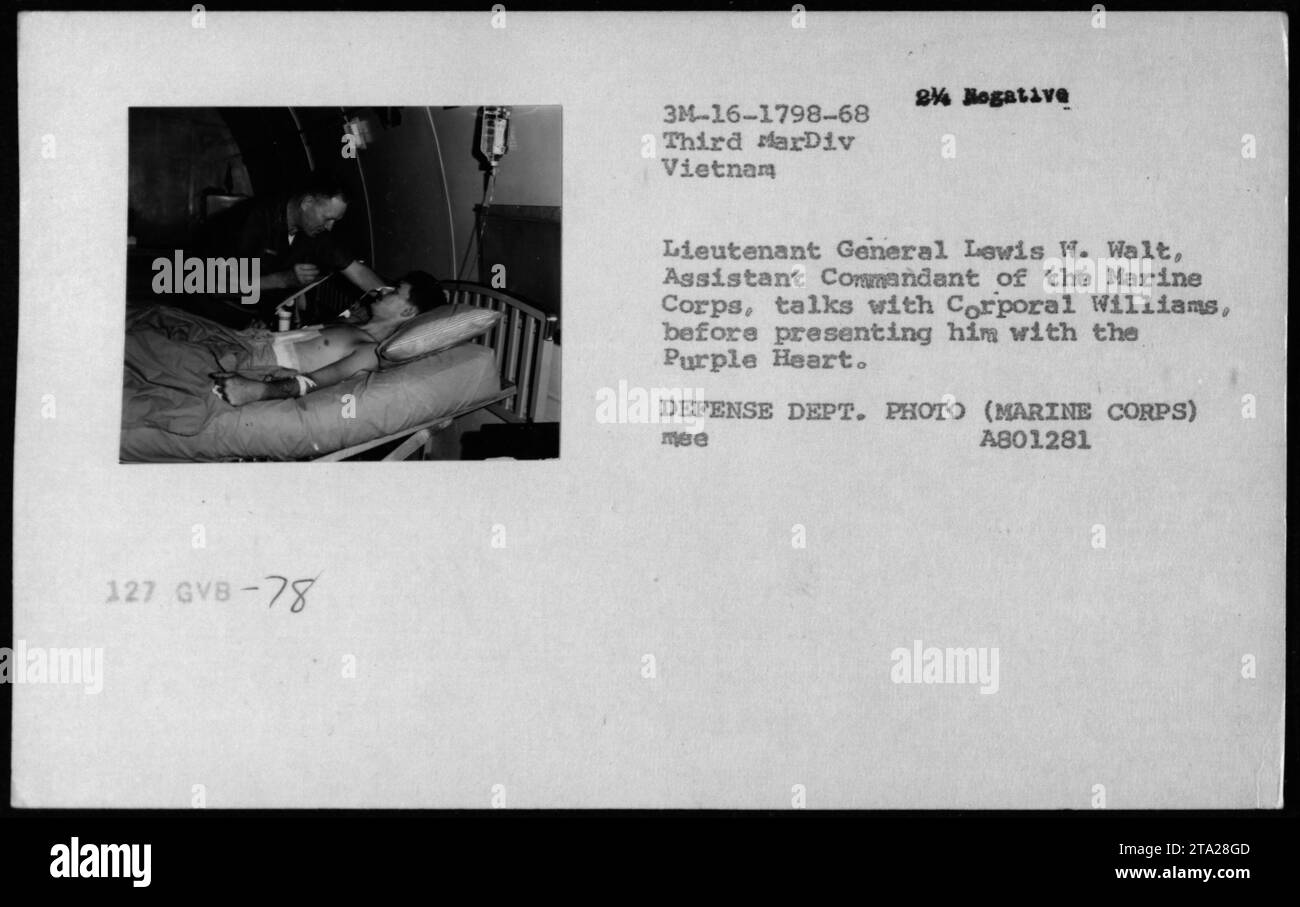 Lieutenant General Lewis W. Walt, Assistant Commandant of the Marine ...