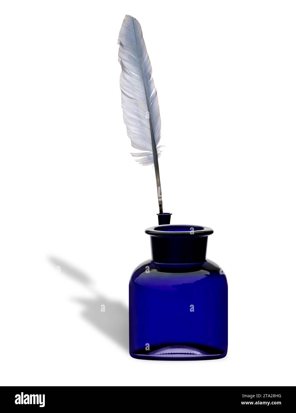 Inkwell with a quill Stock Photo - Alamy