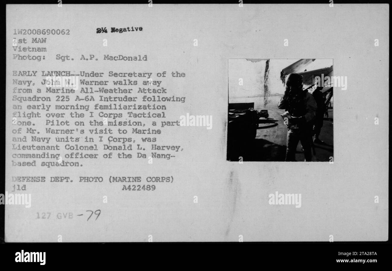 Assistant Secretary of the Navy John Warner, Secretary of Defense ...