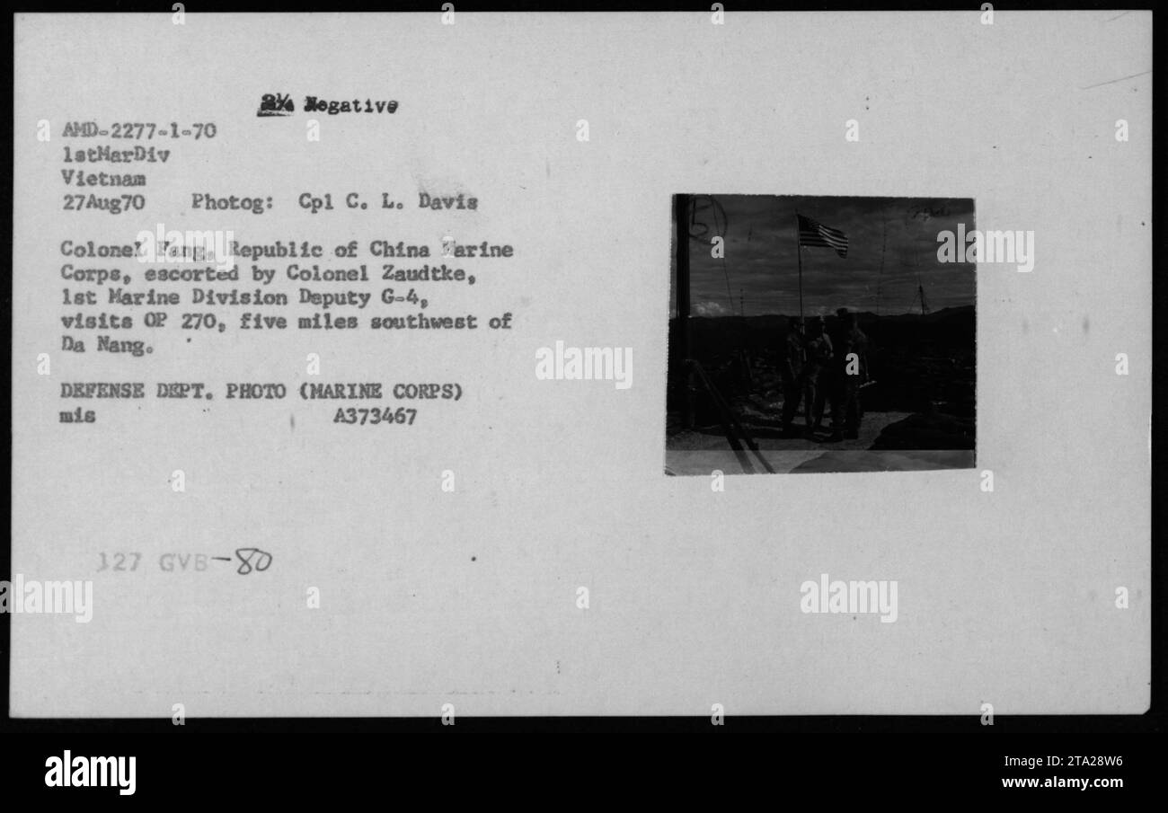 Colonel Fang of the Republic of China Marine Corps, accompanied by ...