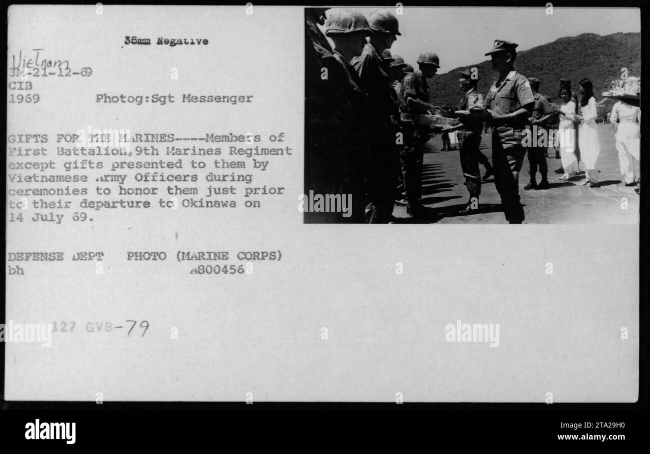 Members of First Battalion, 9th Marines Regiment receive gifts from ...