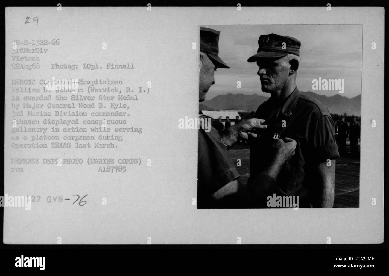 On August 22, 1966, Hospitalman William D. Johnson from Warwick, R.I ...