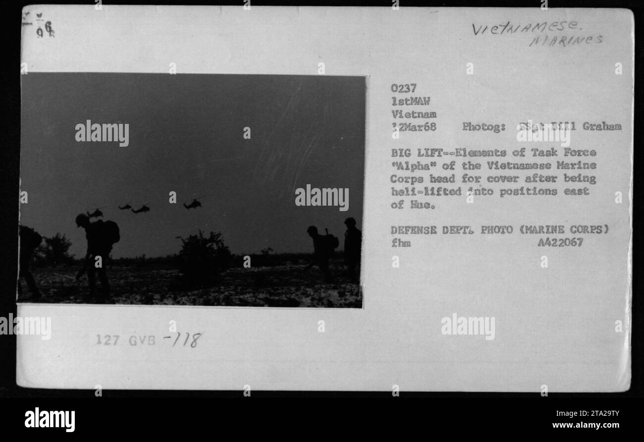 Elements of Task Force "Alpha," consisting of Vietnamese Marines, seek ...