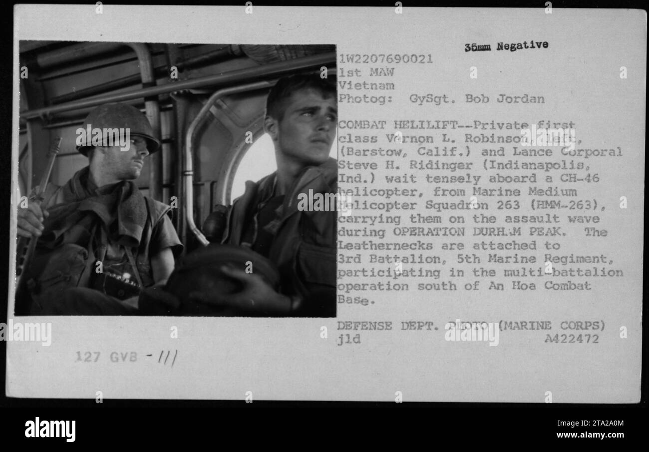 Private First Class Vernon L. Robinson and Lance Corporal Steve H ...