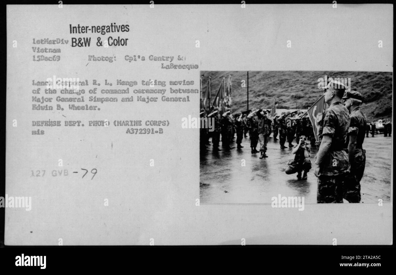Vietnam war command ceremony Black and White Stock Photos & Images - Alamy