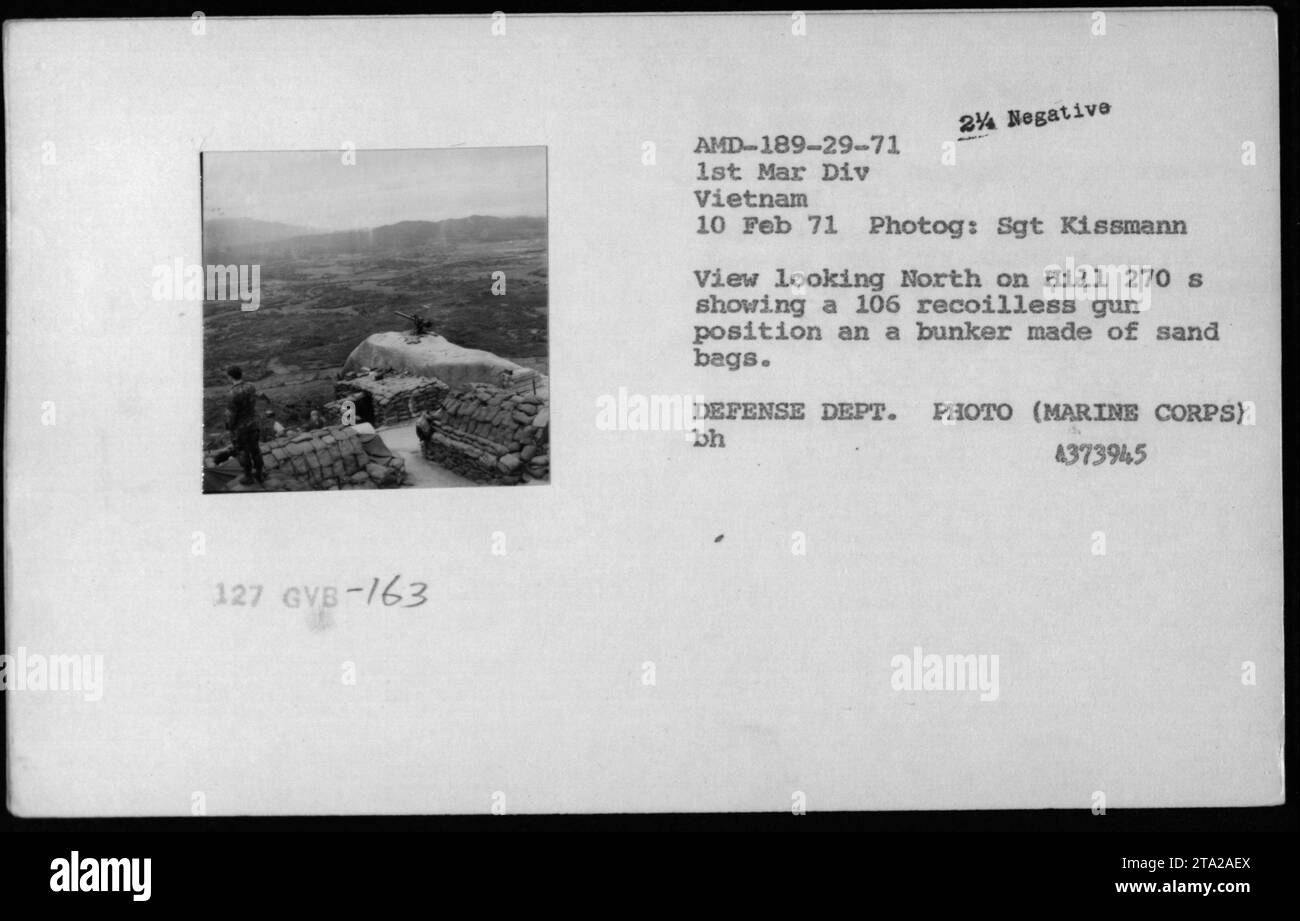 Sgt. Kissmann's photograph taken on February 10, 1971 depicts a combat ...