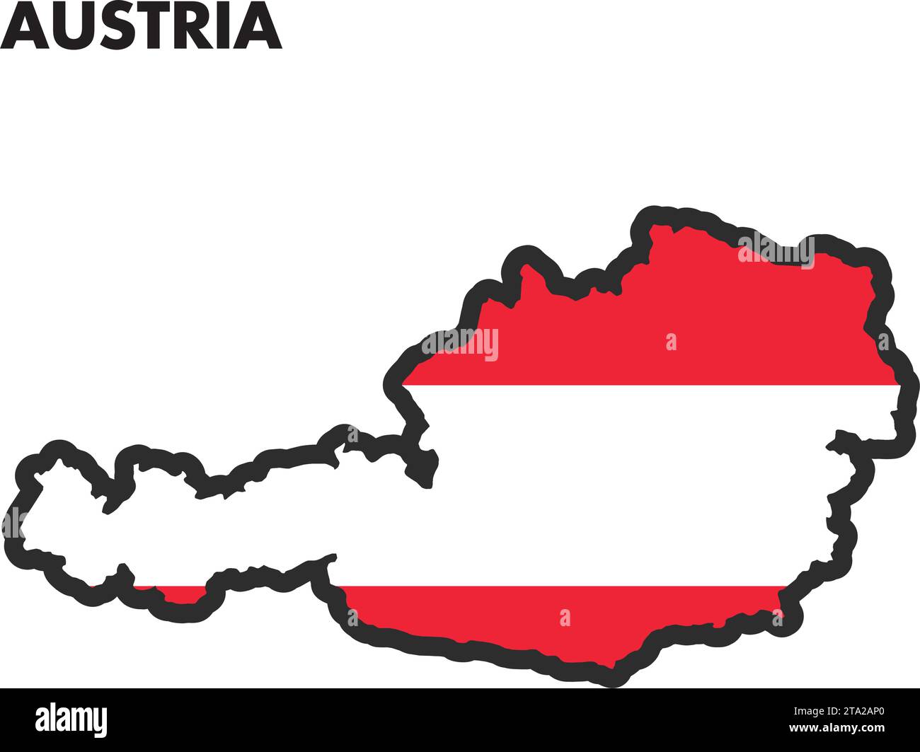 Isolated map of Austria with its flag Vector illustration Stock Vector ...