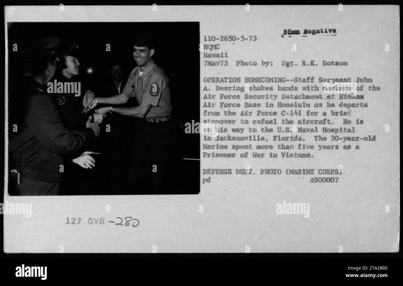 Operation Homecoming repatriated US Marine POWs during the Vietnam War ...