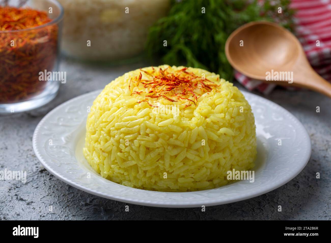 Saffron rice pilaf hi-res stock photography and images - Alamy