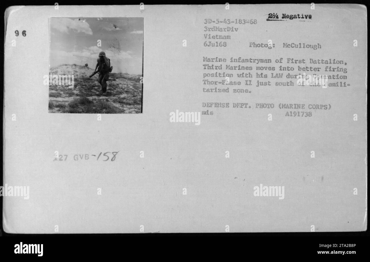 Marine infantryman of First Battalion, Third Marines assumed a ...