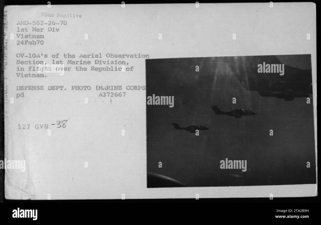 OV-10A's of the Aerial Observation Section from the 1st Marine Division ...