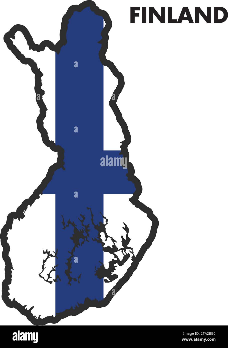 Isolated map of Finland with its flag Vector illustration Stock Vector ...